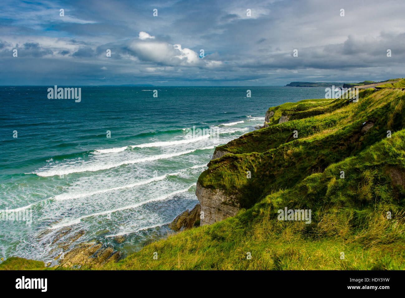 Cliffs near Portrush in Northern Ireland Stock Photo - Alamy