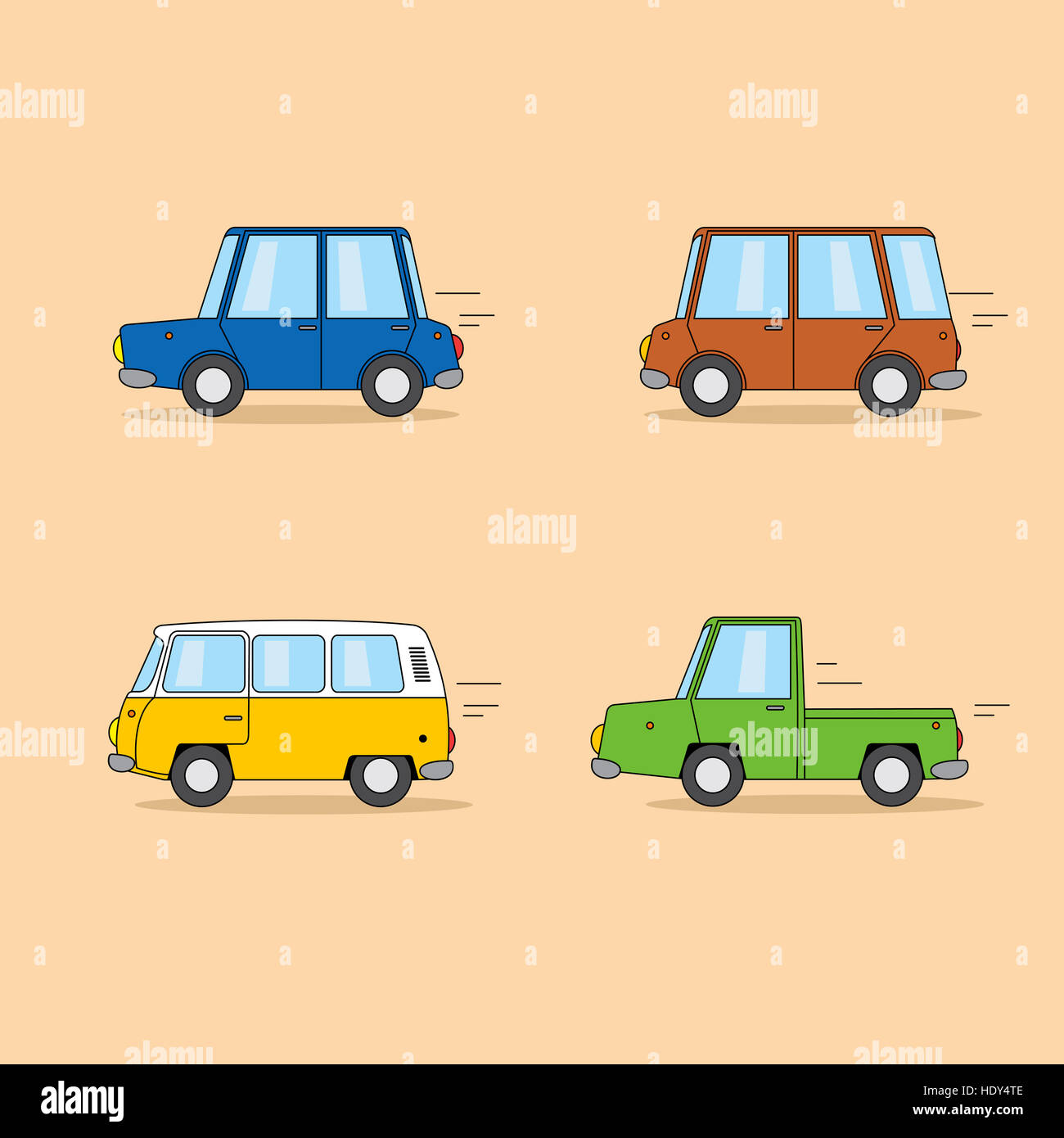 Cartoon cars hi-res stock photography and images - Alamy