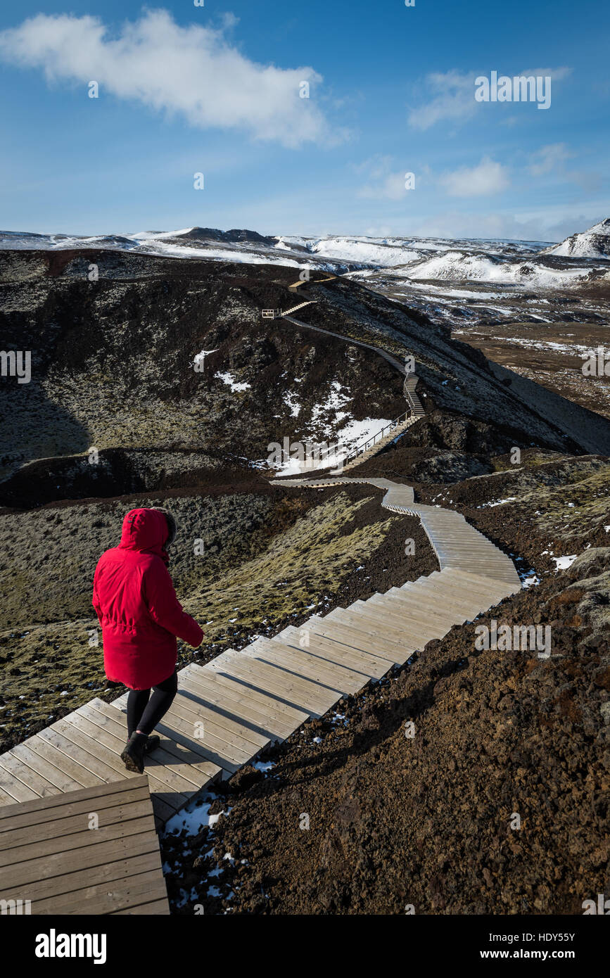 Volcano landscape in Iceland during winter Stock Photo - Alamy