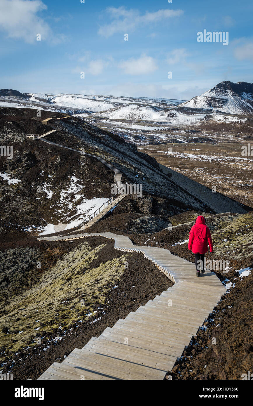 Volcano landscape in Iceland during winter Stock Photo - Alamy