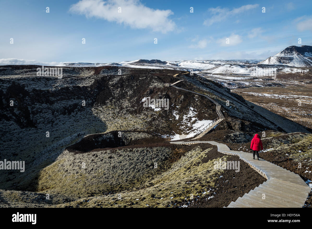 Volcano landscape in Iceland during winter Stock Photo - Alamy