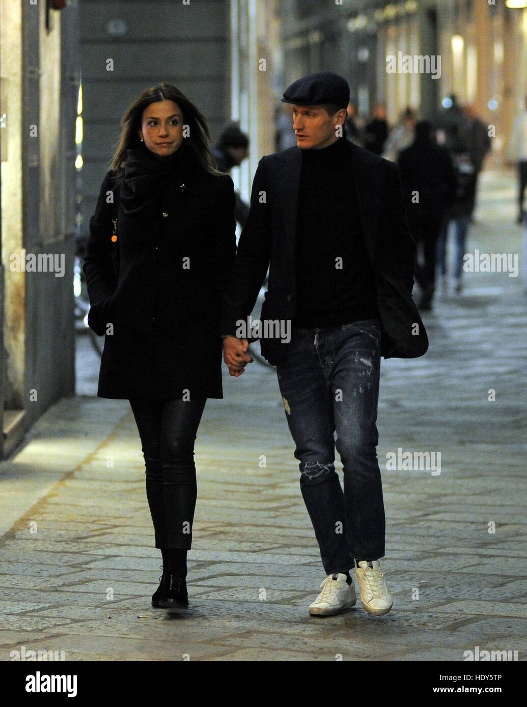 Ignazio Abate and his wife Valentina Del Vecchio in Milan Featuring: Ignazio Abate, Valentina ...