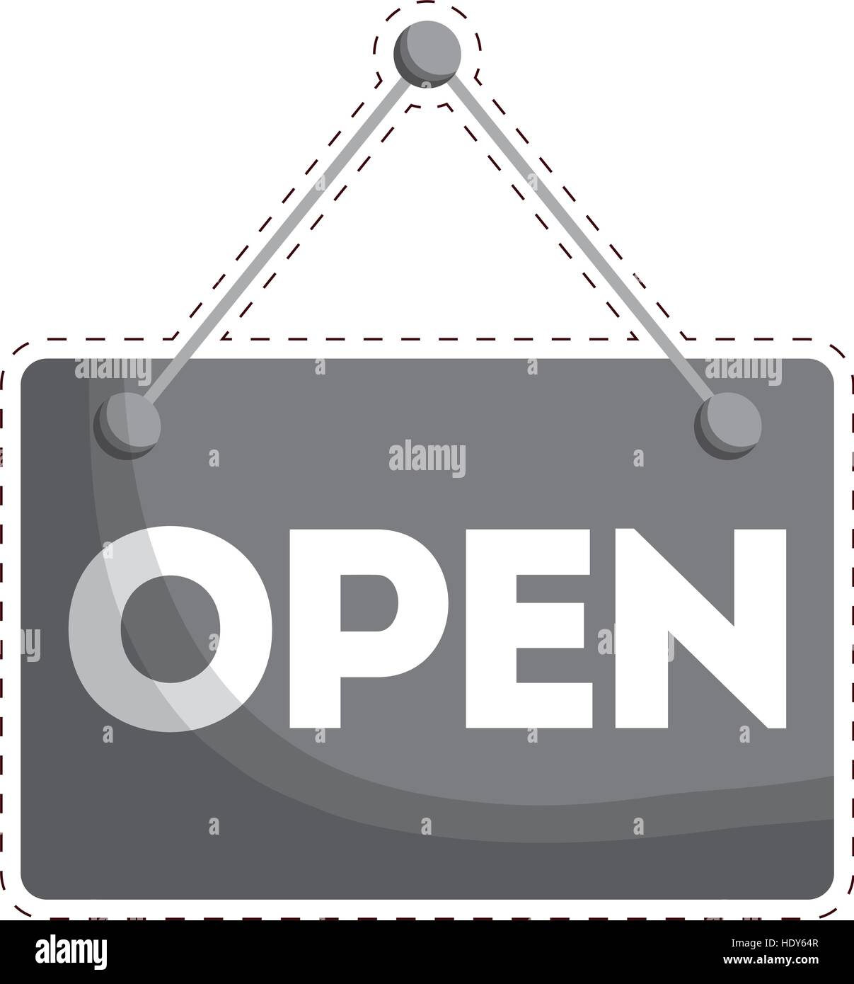 open hanging sign icon image vector illustration design Stock Vector ...