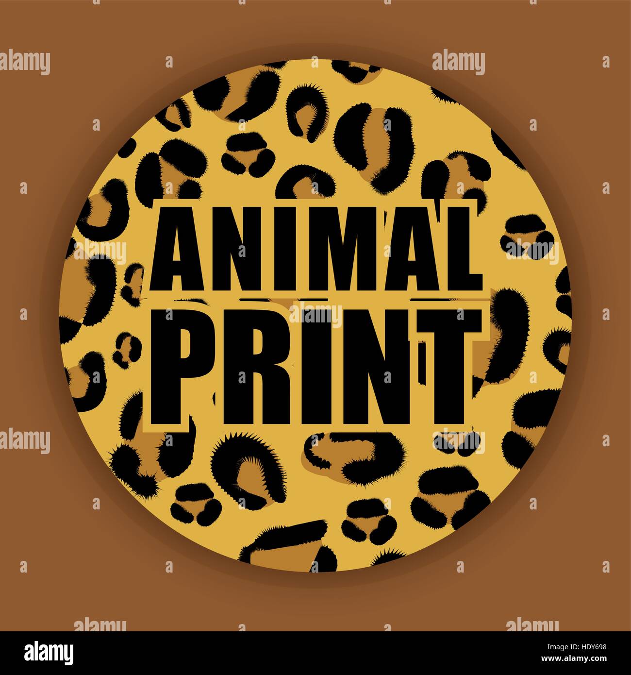 leopard animal print emblem pattern image vector illustration design ...