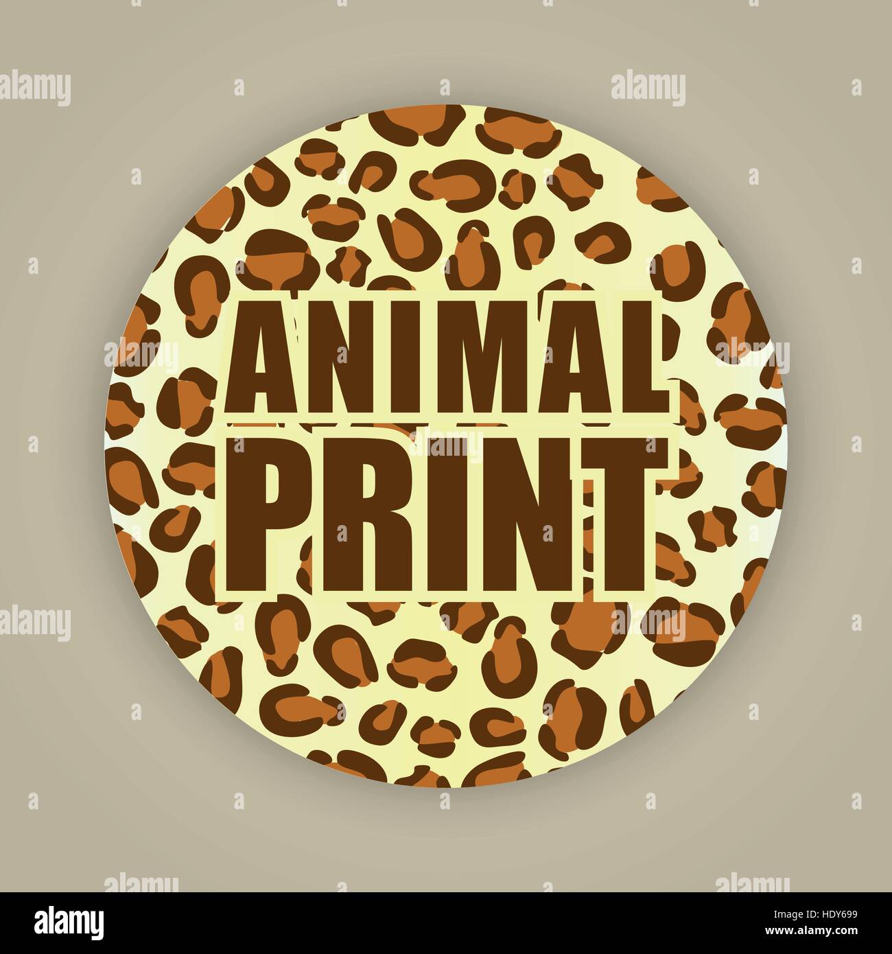 leopard animal print emblem pattern image vector illustration design ...