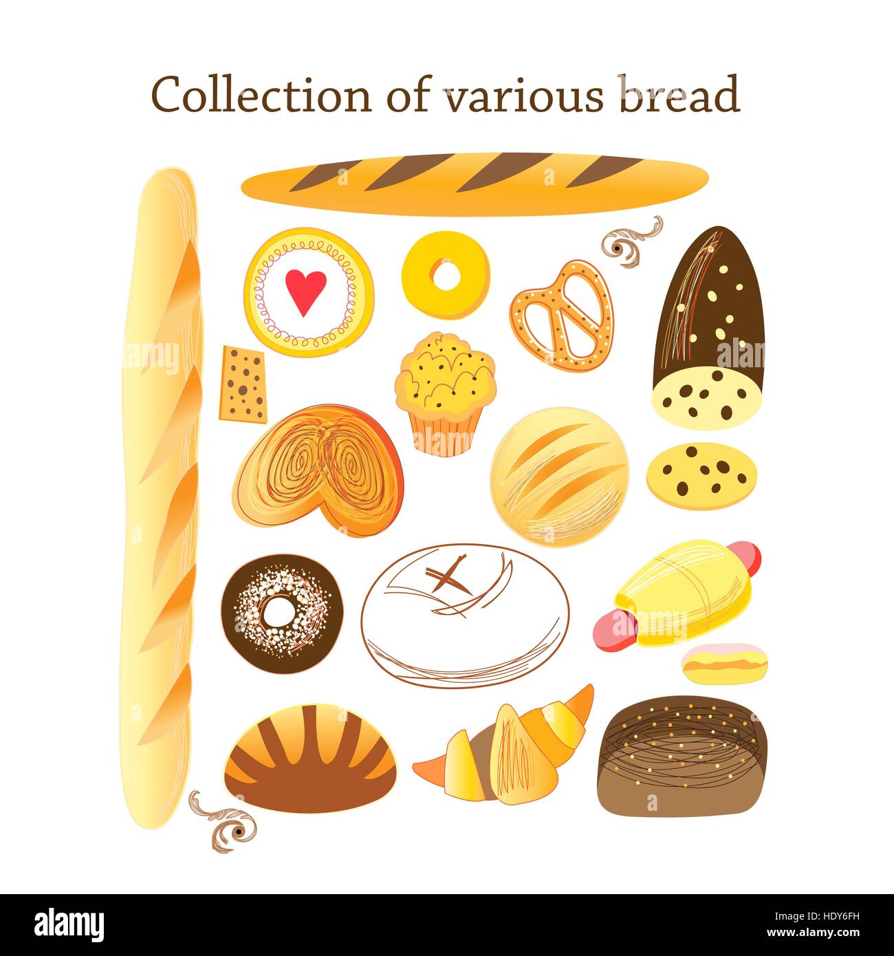Set different bread rye Stock Vector Images - Alamy