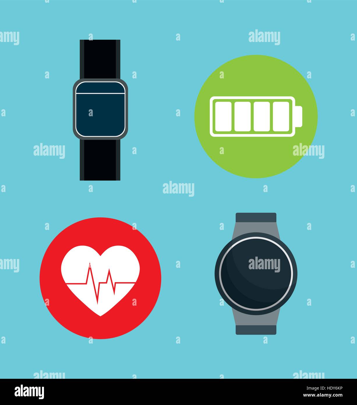 smartwatch wearable technology icon image vector illustration design ...