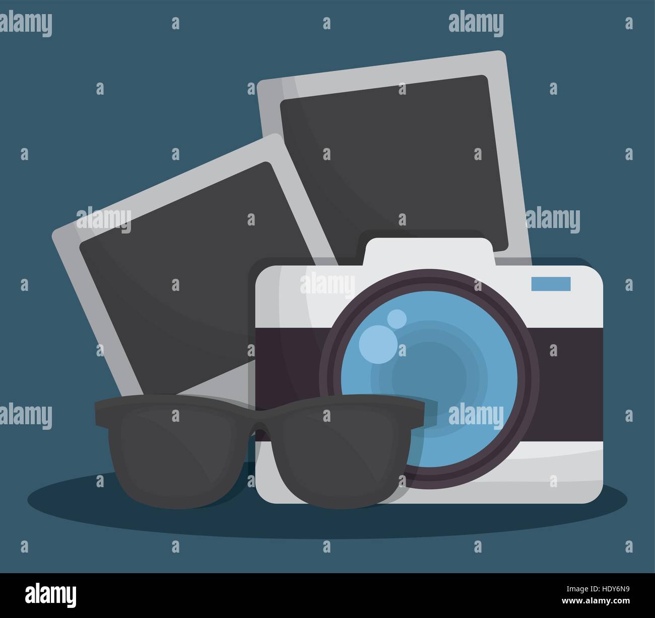 camera with travel related icons image vector illustration design Stock ...