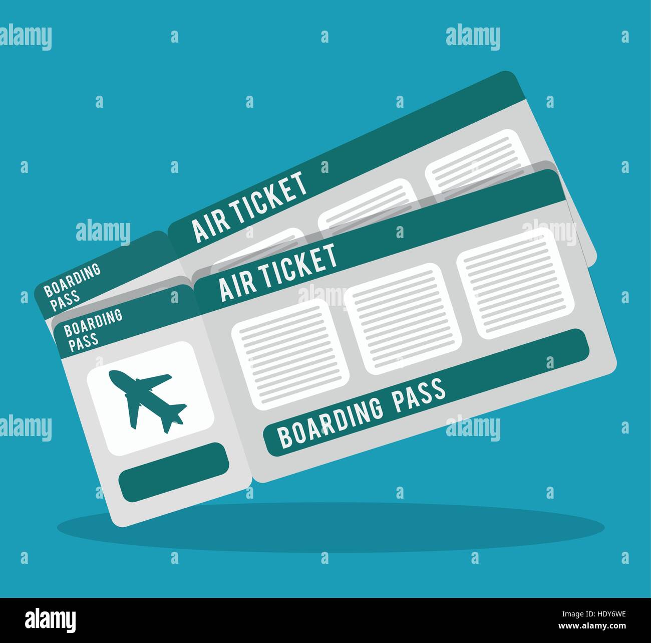 Vector image airline boarding pass Stock Vector Images - Alamy