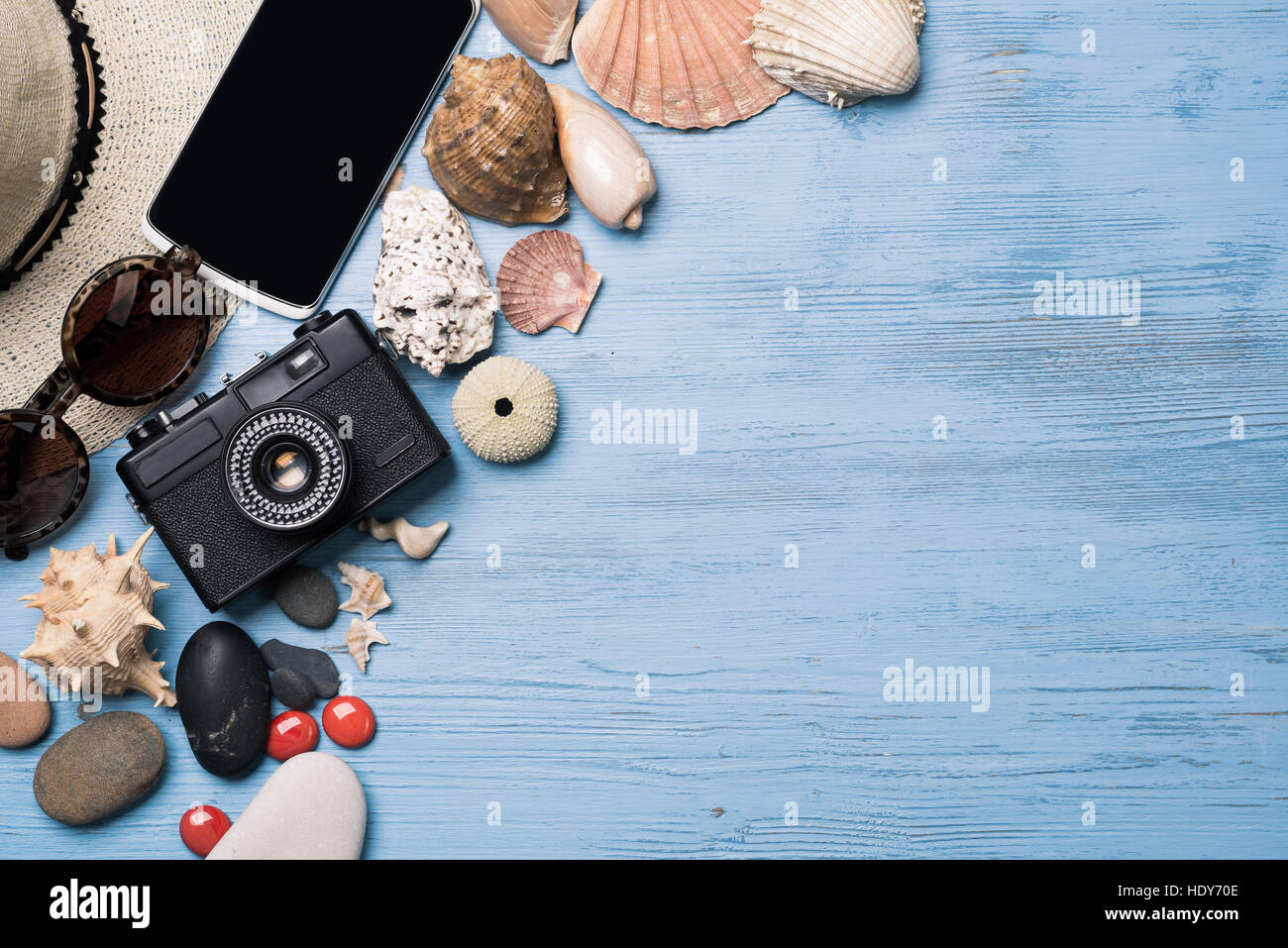 Summer objects for vacation Stock Photo - Alamy