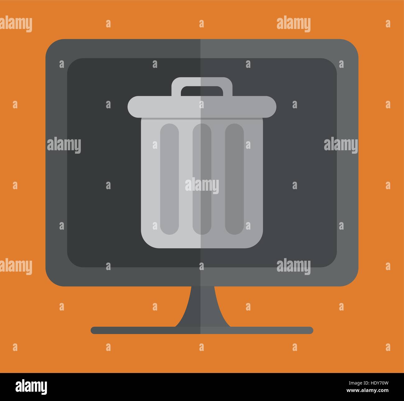 Trash icon on computer desktop hi-res stock photography and images - Alamy
