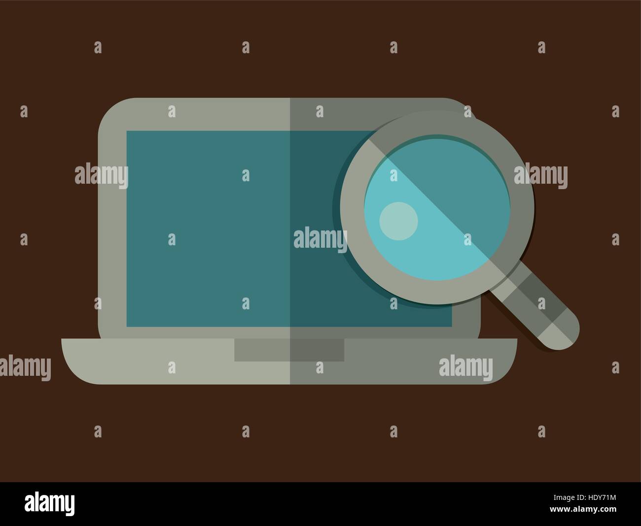 computer with office workplace related icons image vector illustration ...