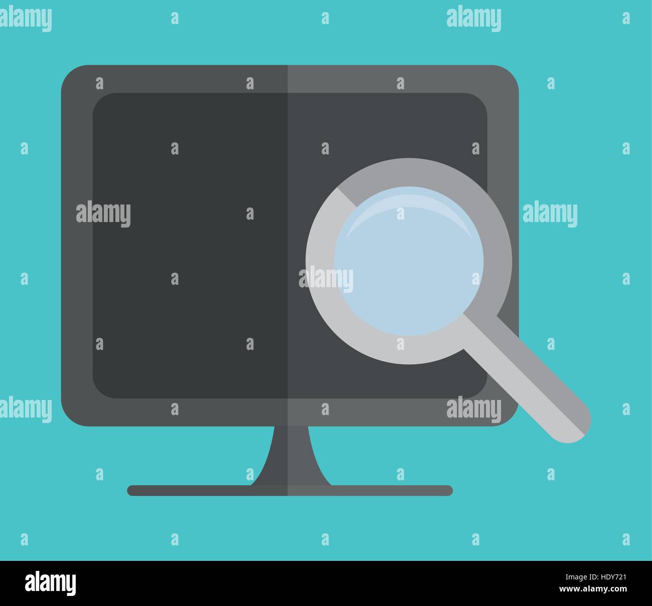 computer with office workplace related icons image vector illustration ...