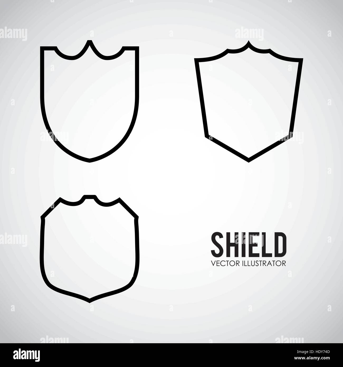 assorted shield silhouette icons image vector illustration design Stock ...