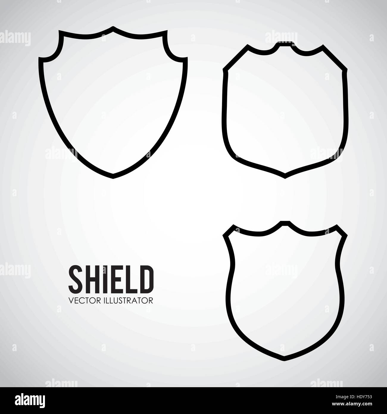 assorted shield silhouette icons image vector illustration design Stock ...