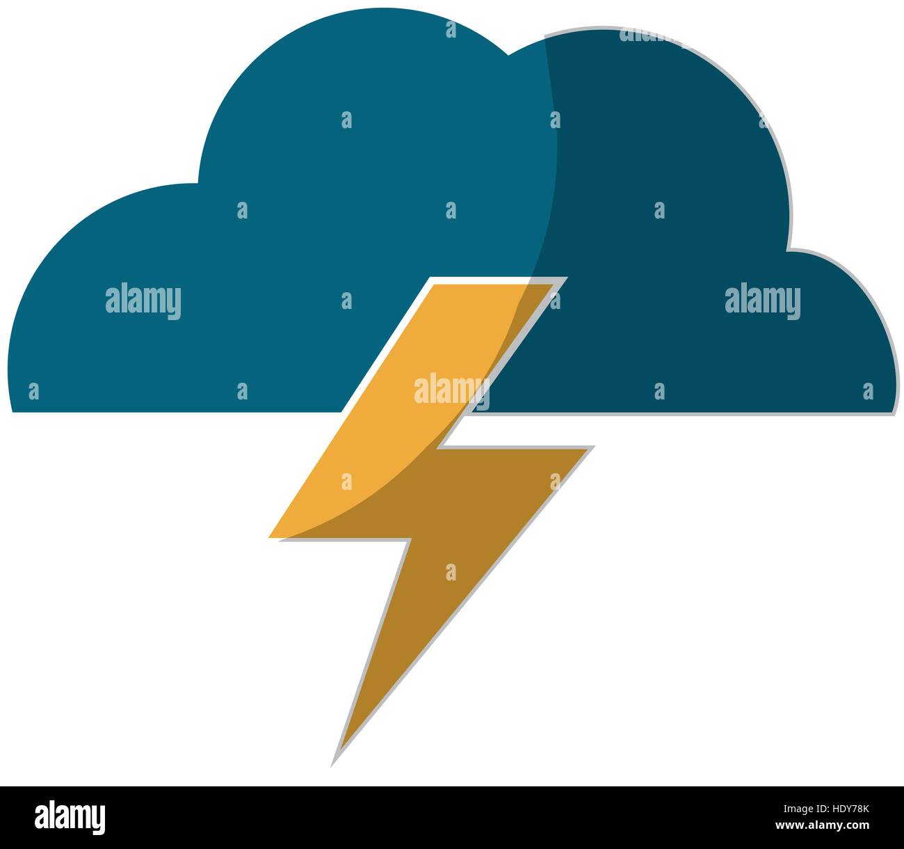 cloud and bolt icon Stock Vector Image & Art - Alamy