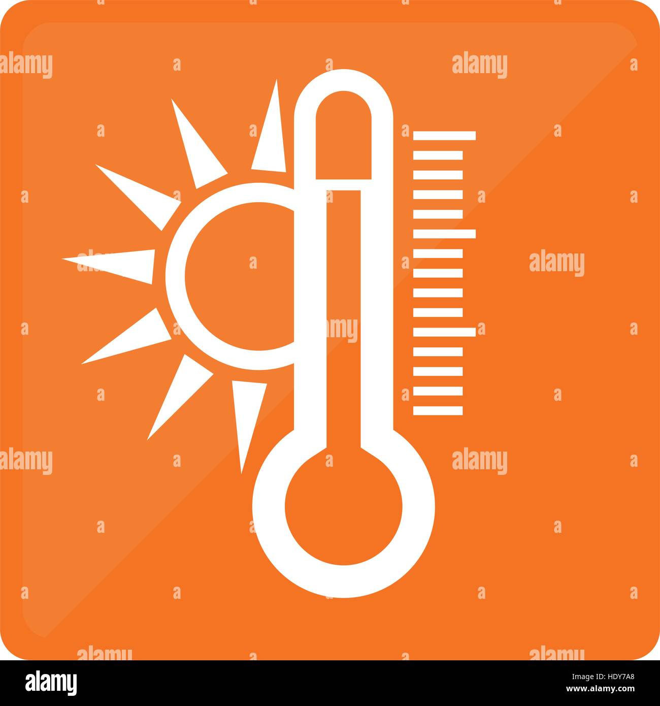 thermometer and sun icon Stock Vector Image & Art - Alamy