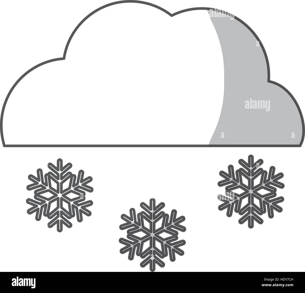 cloud and snowflakes icon Stock Vector Image & Art - Alamy