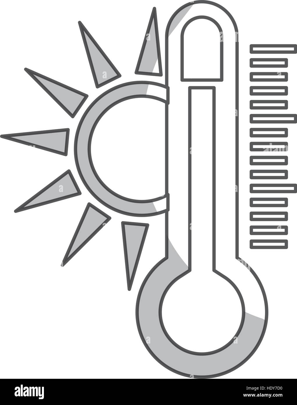 thermometer and sun icon Stock Vector Image & Art - Alamy