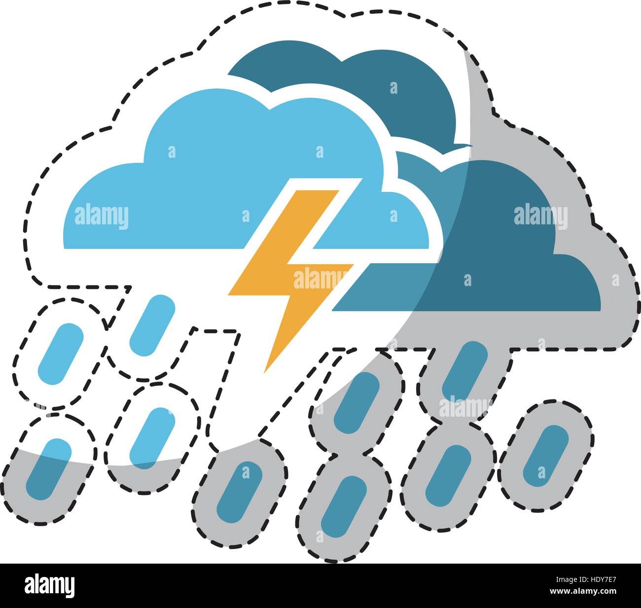 cloud and bolt icon Stock Vector Image & Art - Alamy