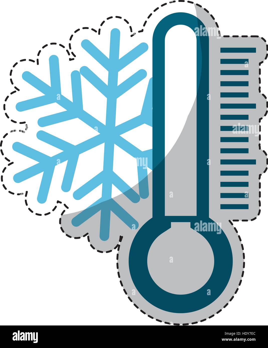 snowflake and thermometer icon Stock Vector Image & Art - Alamy