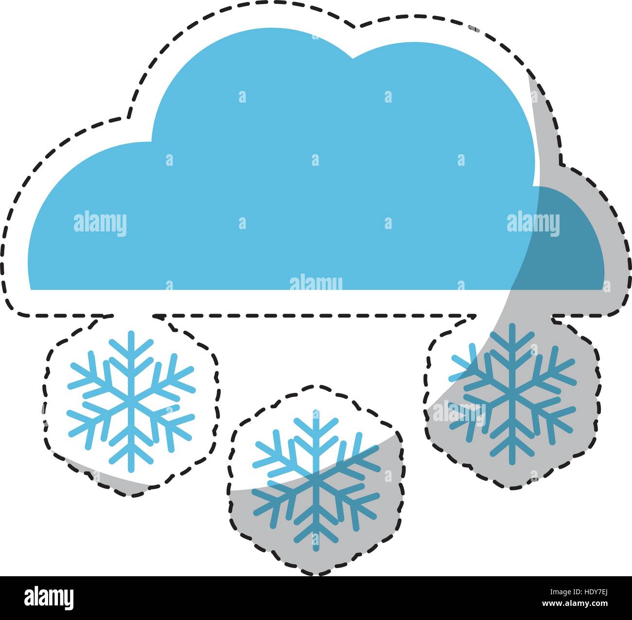 cloud and snowflakes icon Stock Vector Image & Art - Alamy