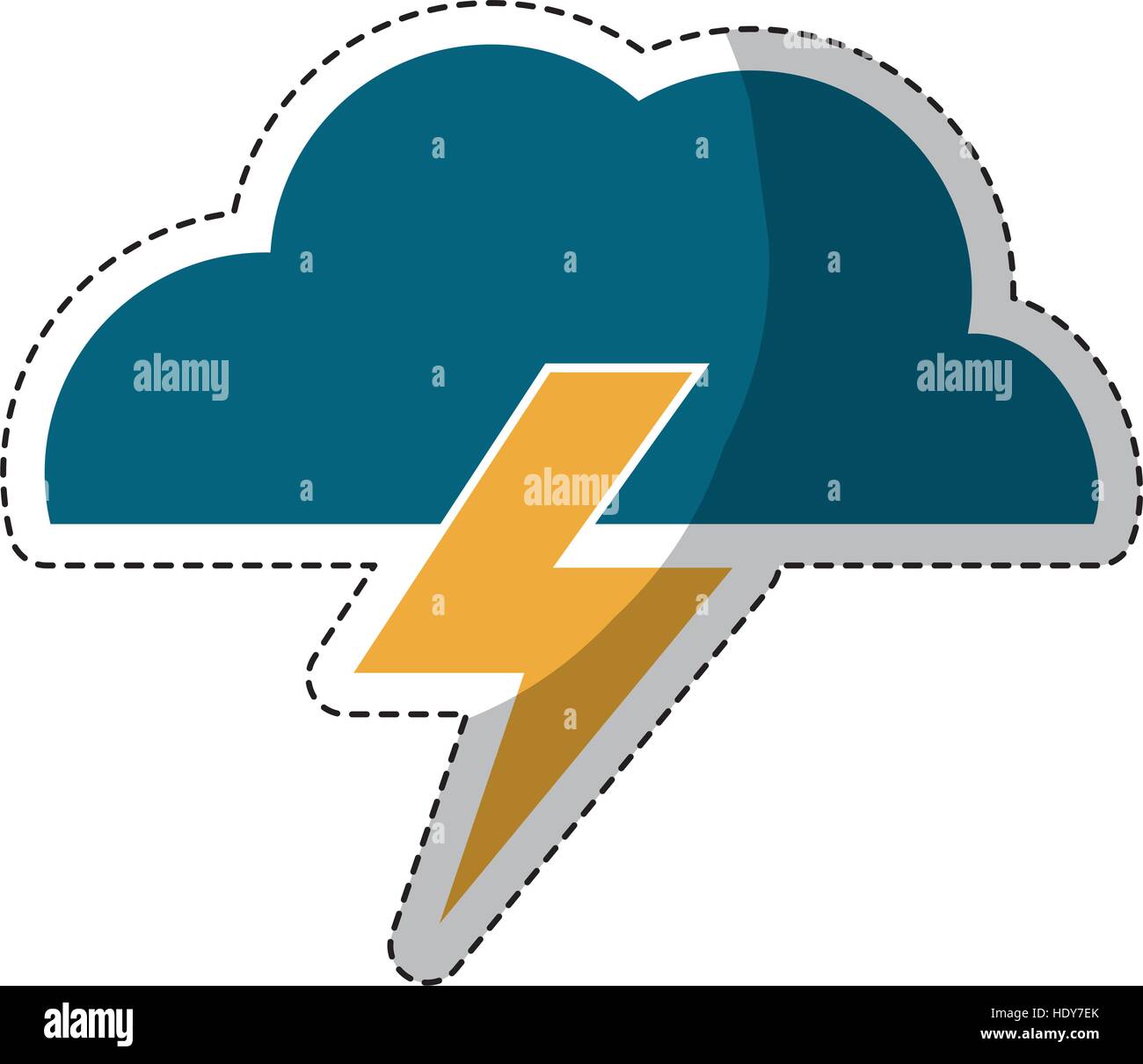 cloud and bolt icon Stock Vector Image & Art - Alamy
