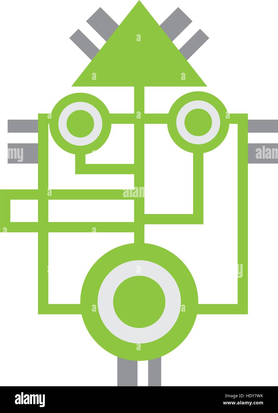 cartoon computer circuit arrow electronic component Stock Vector Image ...