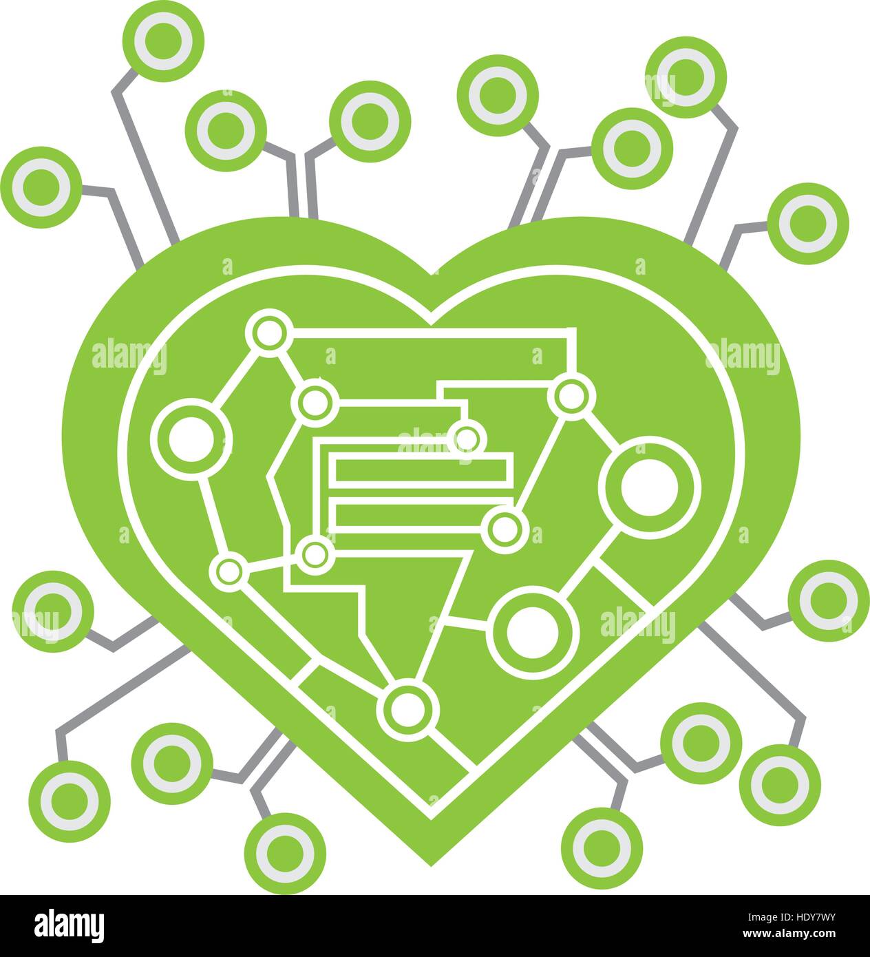 computer circuit heart electronic component Stock Vector Image & Art ...