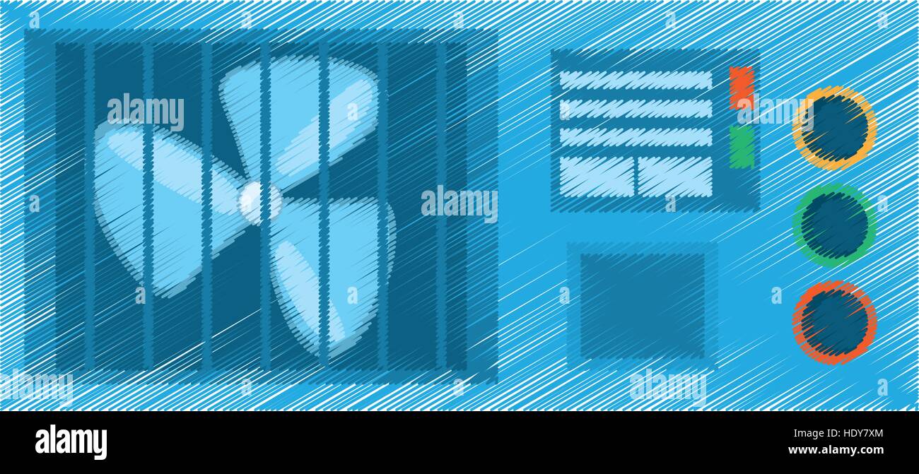 drawing computer cooler fan electronic Stock Vector Image & Art - Alamy