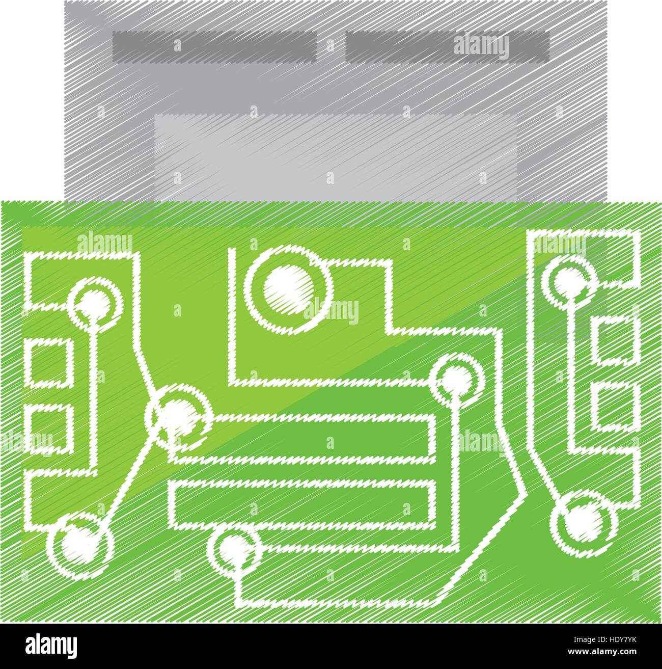 drawing usb circuit electronic hardware Stock Vector Image & Art - Alamy