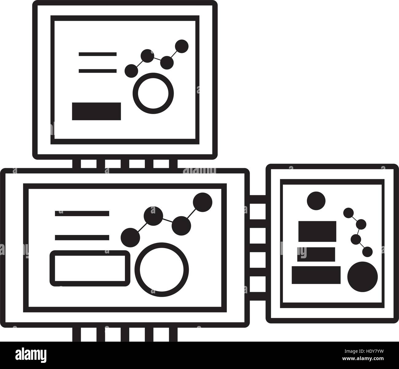 microchip hardware component computer linear Stock Vector Image & Art ...
