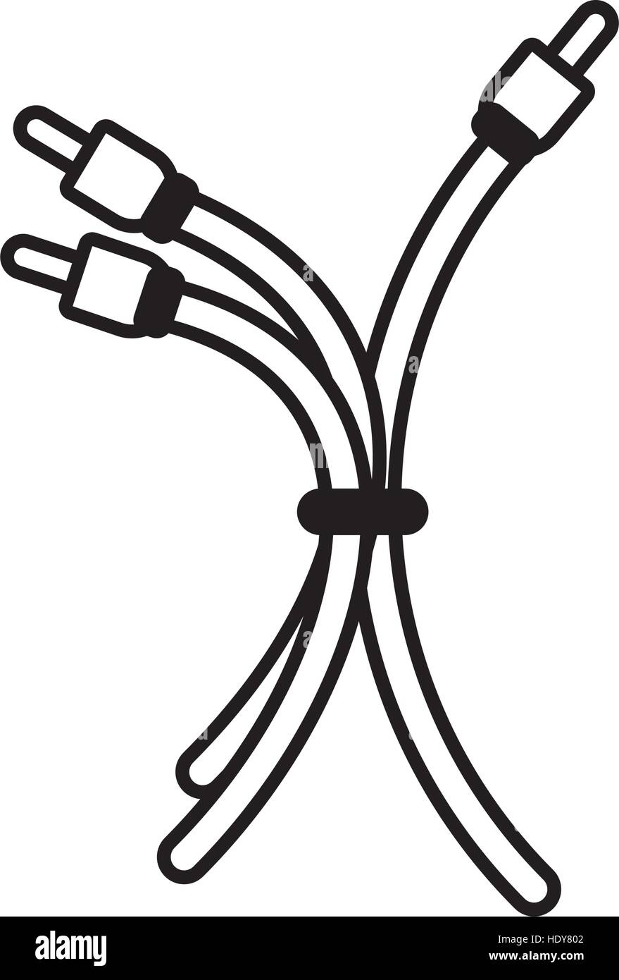 plug wire cable linear Stock Vector Image & Art - Alamy