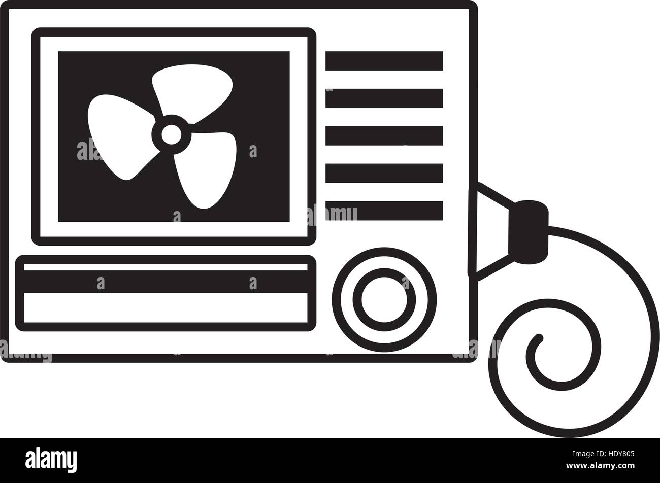 computer cooler fan electronic linear Stock Vector Image & Art - Alamy