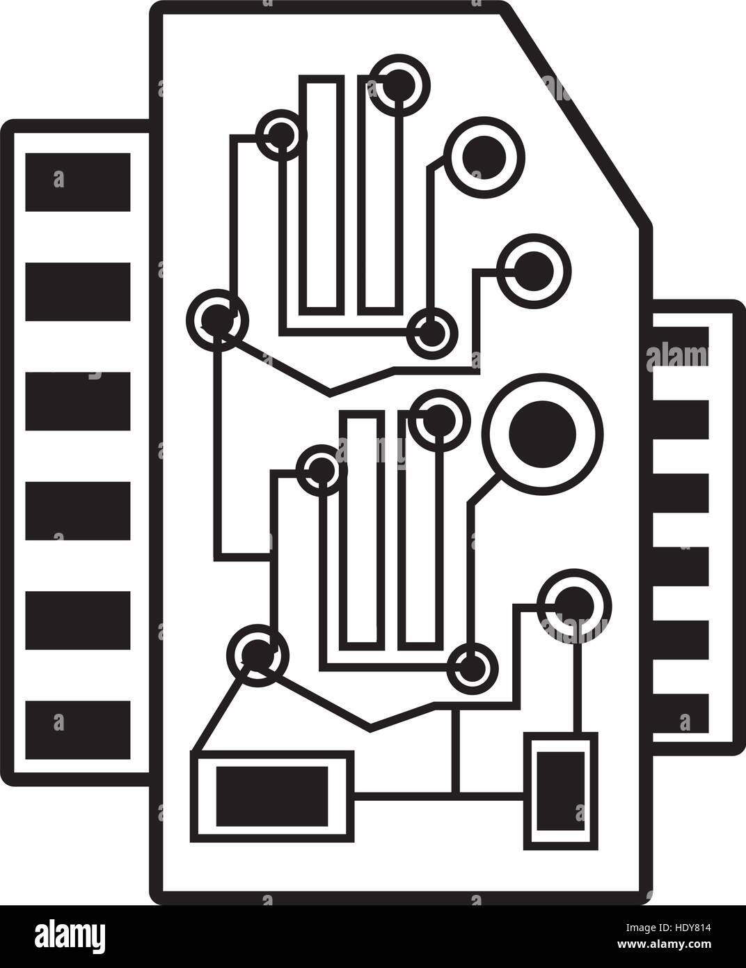 computer hardware processor card linear Stock Vector Image & Art - Alamy