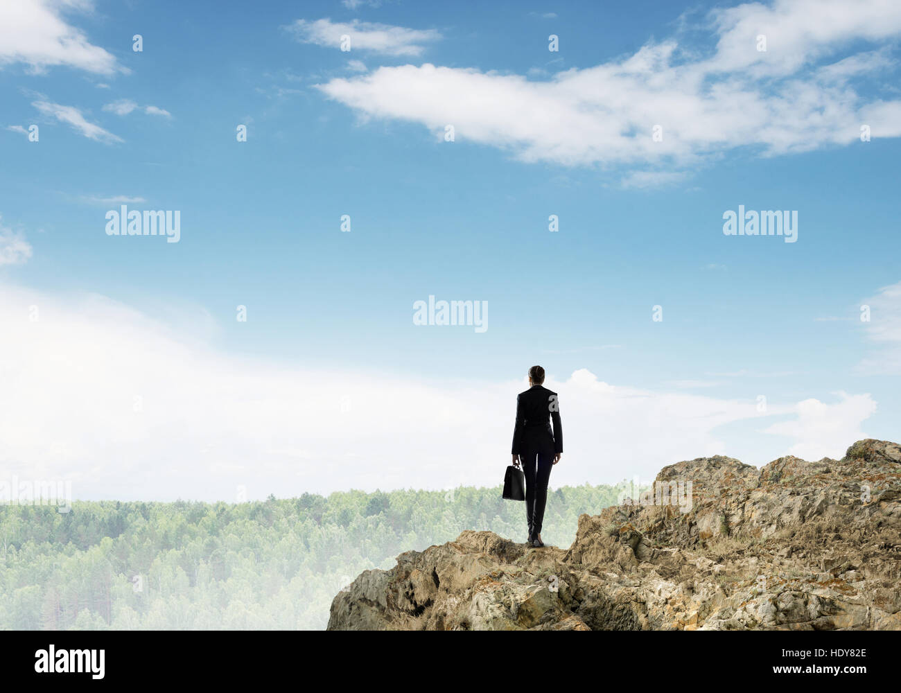 Achieving top of success Stock Photo - Alamy