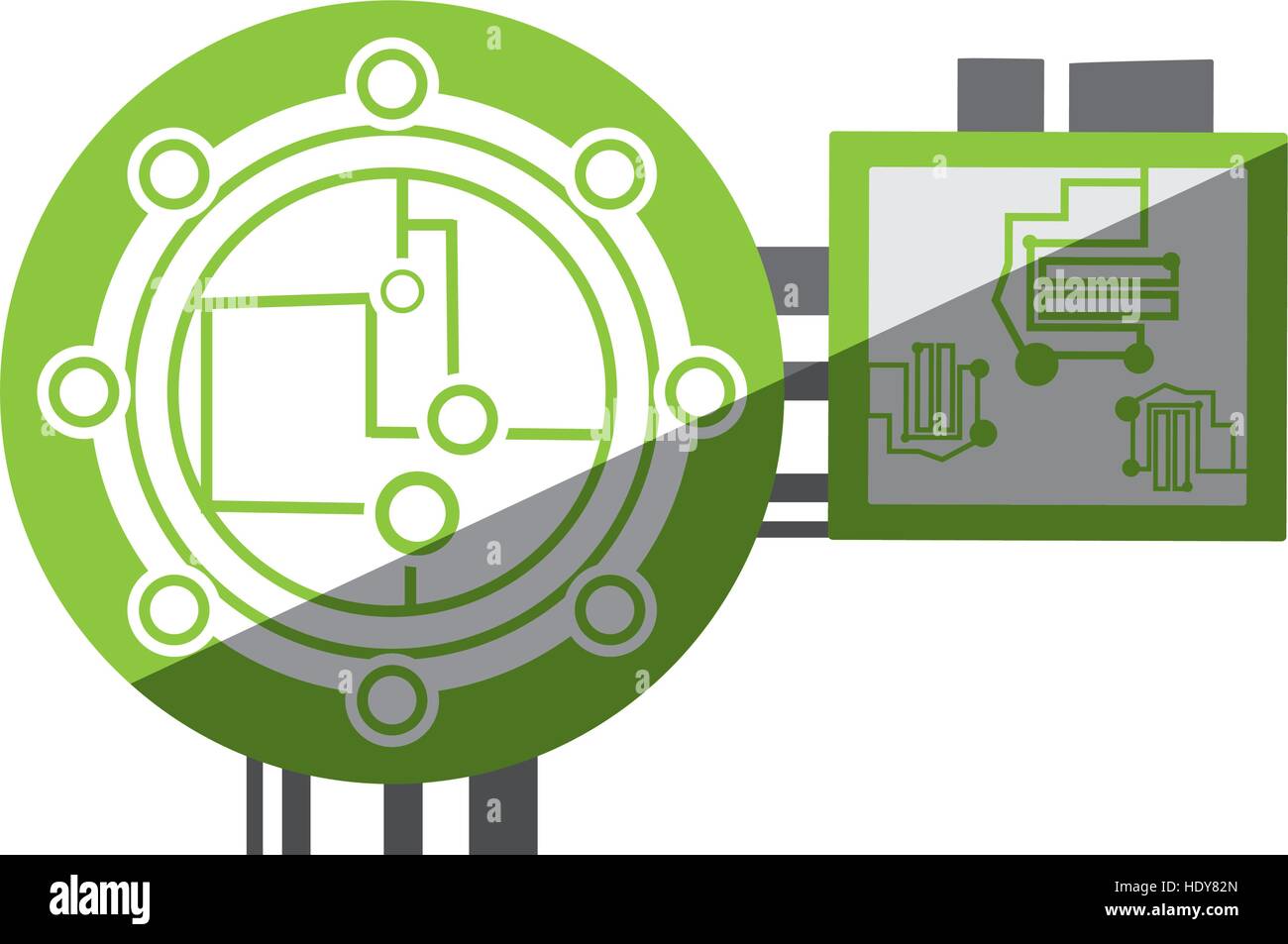 circuit electronic sphere hardware shadow Stock Vector Image & Art - Alamy