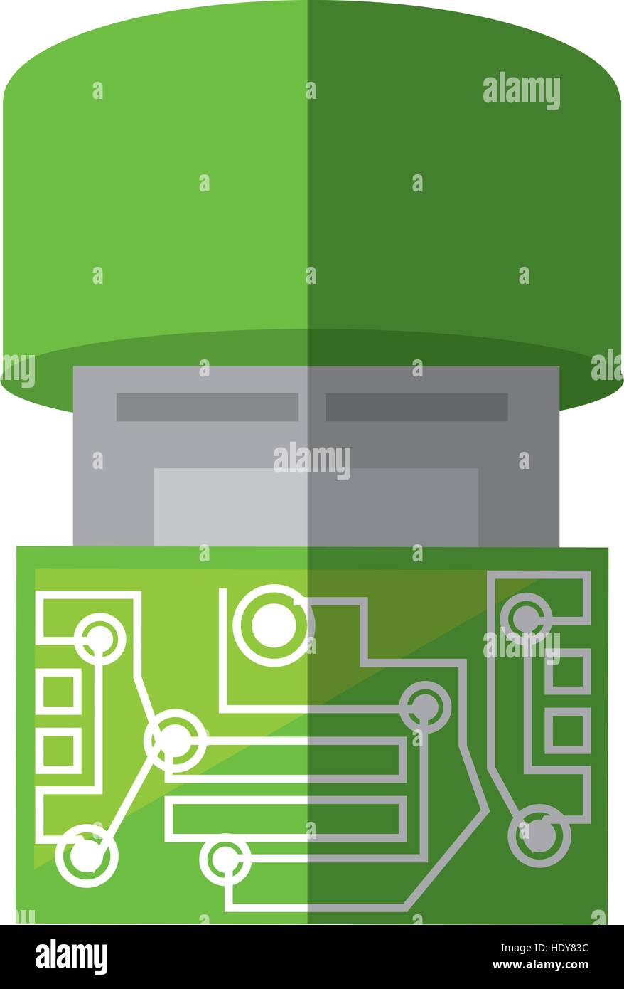 Circuit board mother board computer hardware Stock Vector Images - Alamy