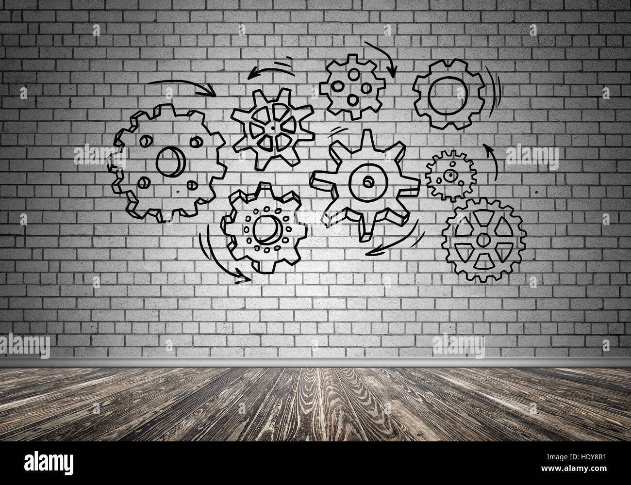 Gear mechanism as teamwork concept Stock Photo - Alamy
