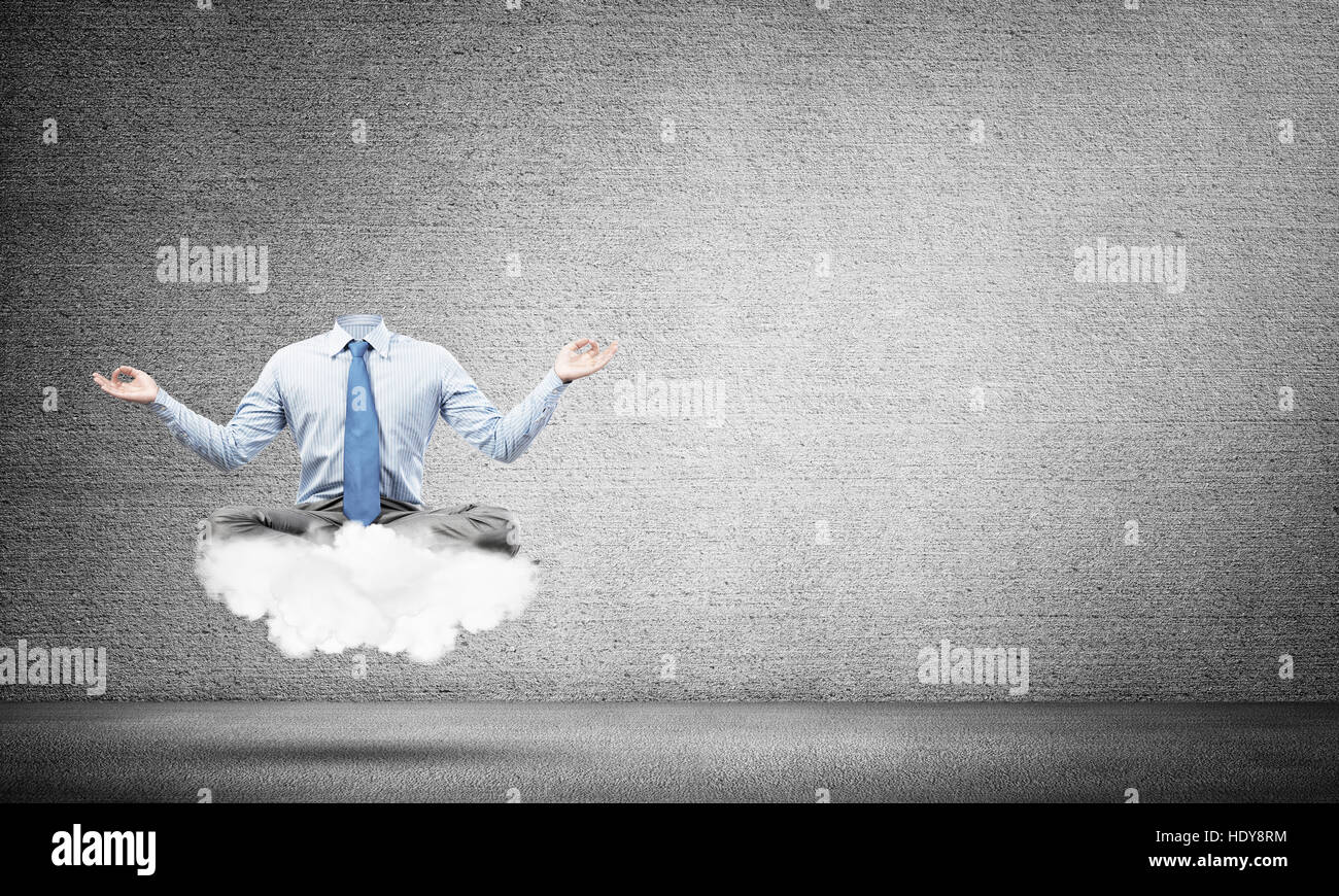 Businessman without head Stock Photo - Alamy