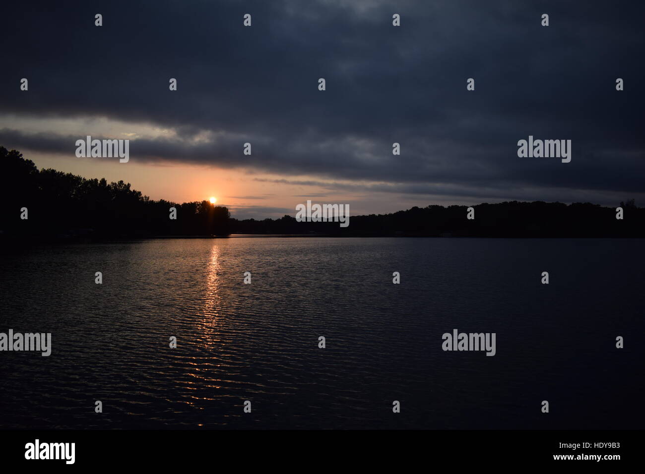 Morning Sun over the Lake Stock Photo - Alamy