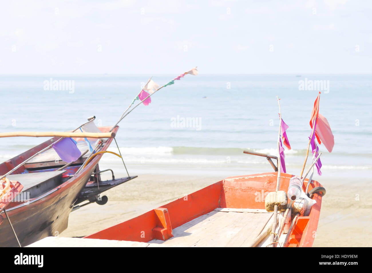 fishing boats on the beach , fishing boat on the beach Stock Photo - Alamy