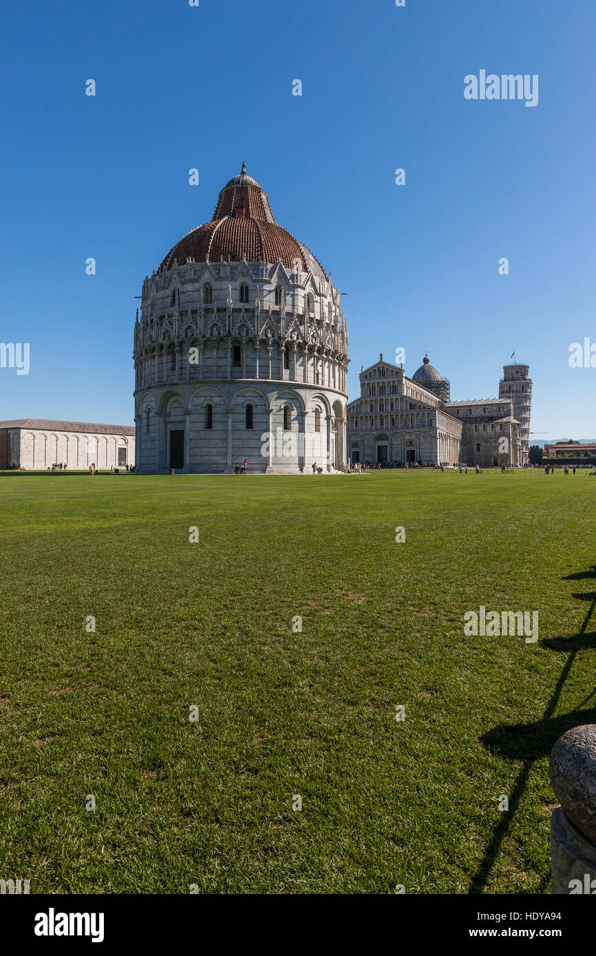 The famous medieval complex of Pisa dating back to the 9th century and ...