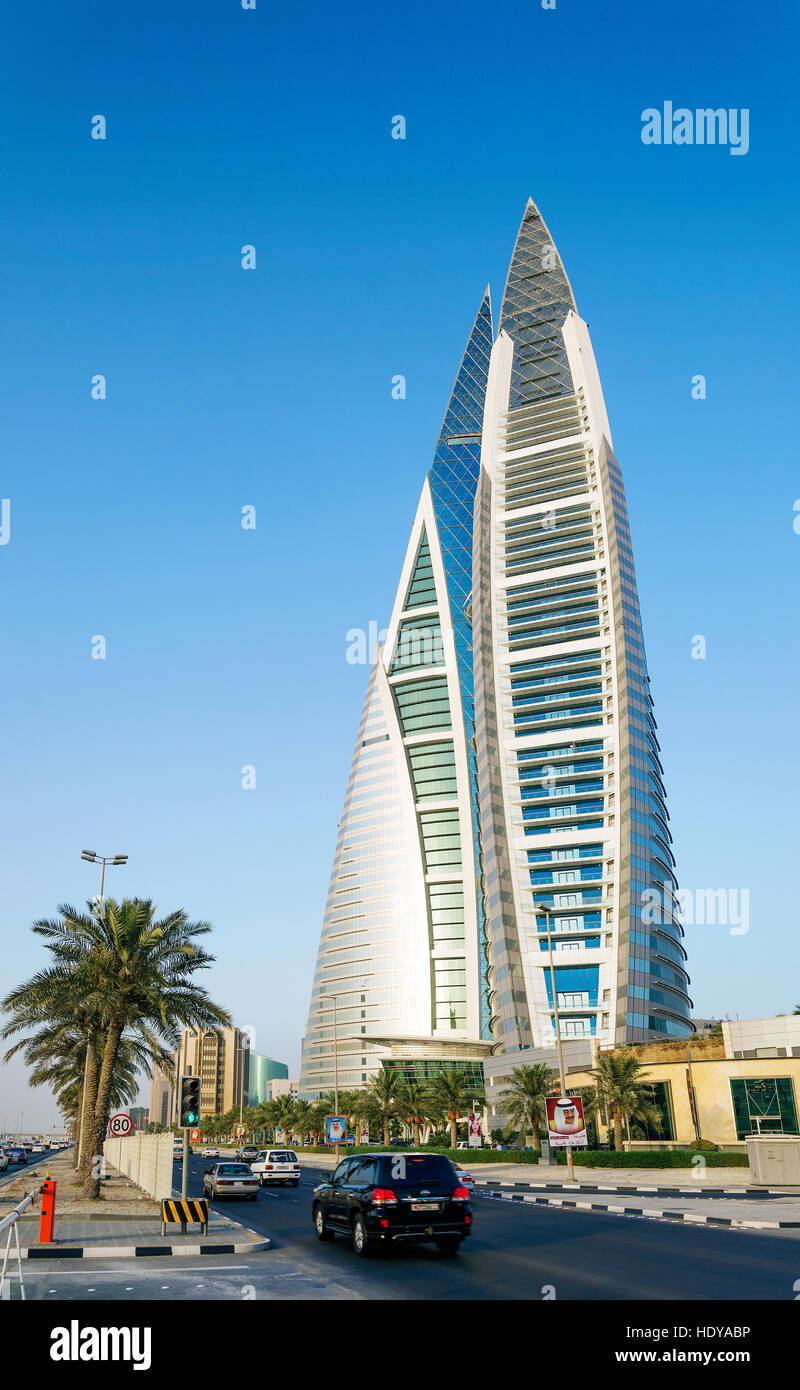 world trade center modern landmark building in central manama city ...