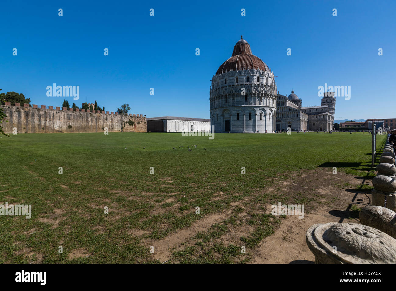 The famous medieval complex of Pisa dating back to the 9th century and ...