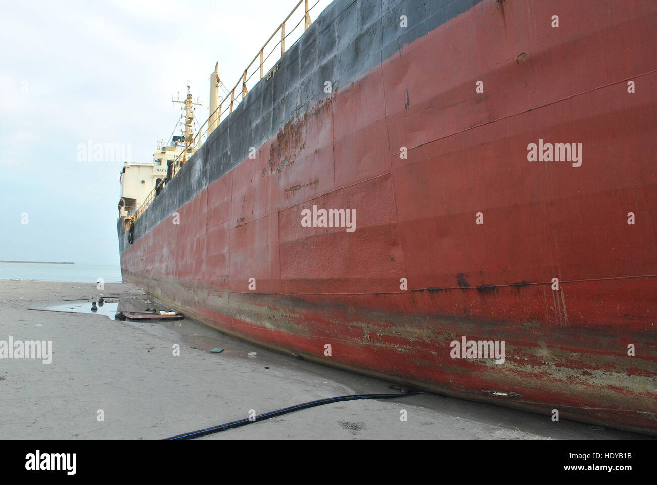 Ran aground oil tanker ship in Thailand Stock Photo - Alamy