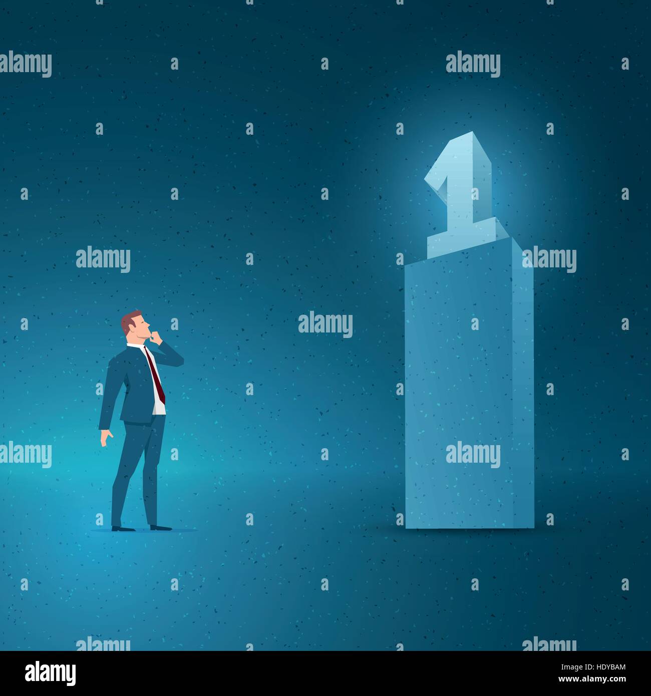 Business concept vector illustration. Winning, vision, success ...