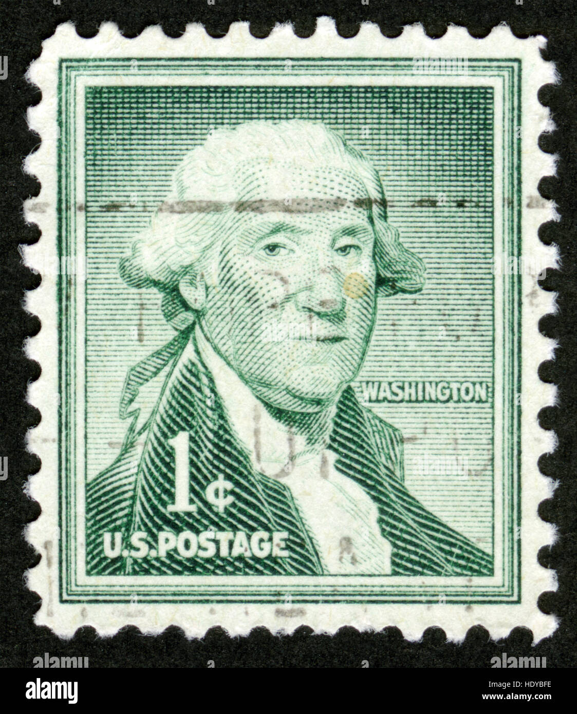 Postage stamp us usa washington president used philately hi-res stock ...
