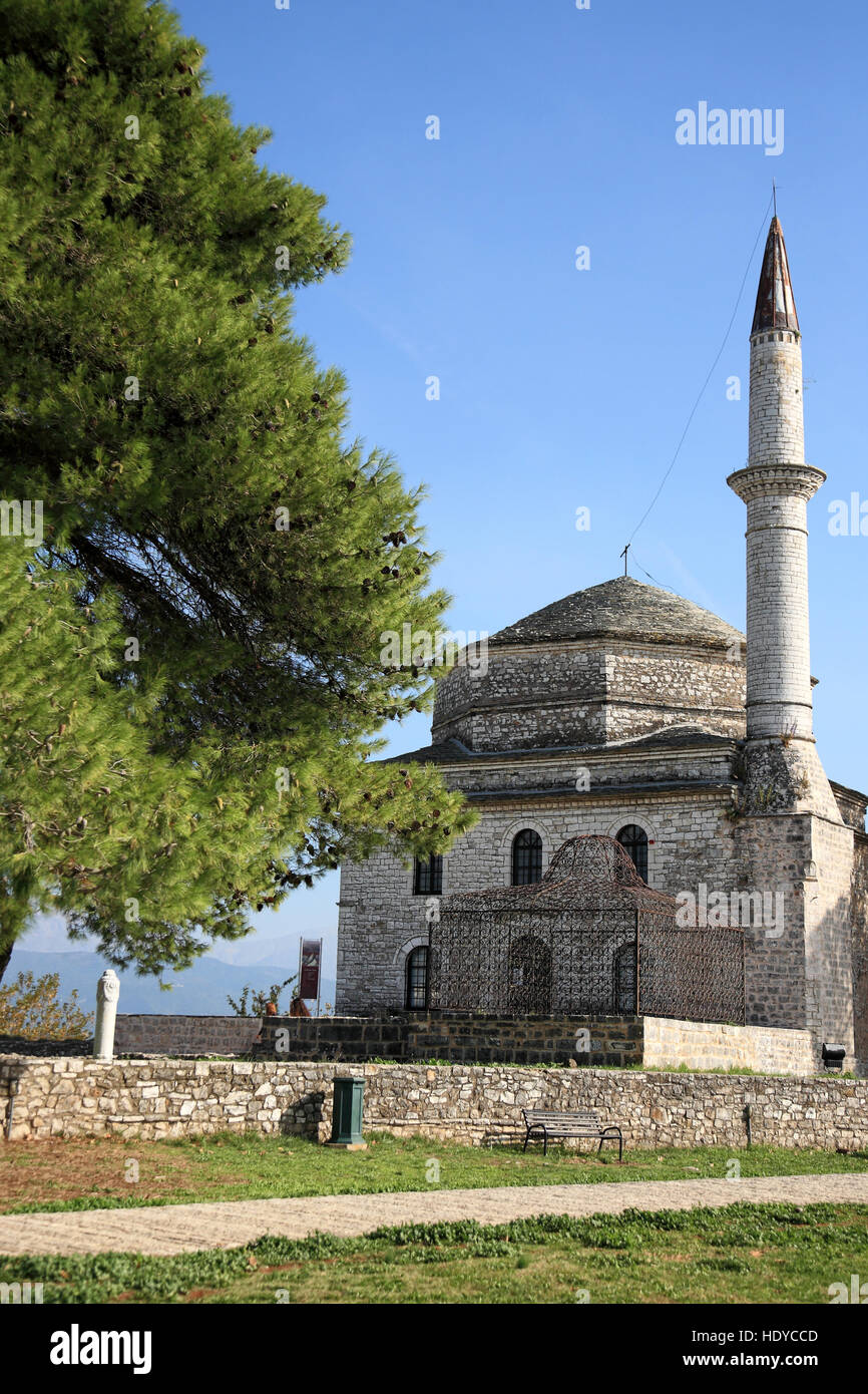 minaret of its kale mosque in ioannina greece Stock Photo - Alamy