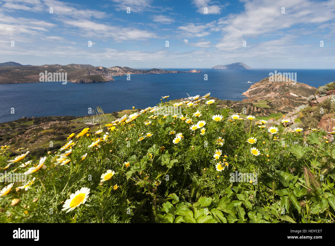 Spring flowers greece island sea hi-res stock photography and images ...